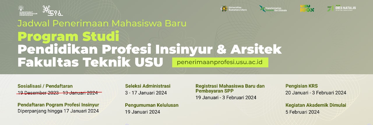 Penerimaan Profesi Insinyur & Arsitek USU